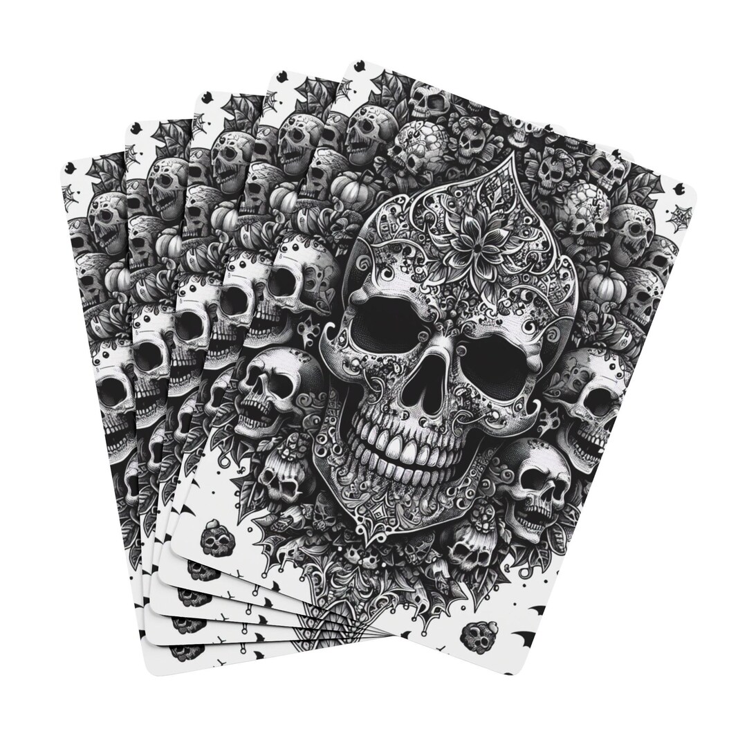 Gothic Poker Cards, Skull Playing Cards, Game Night Deck, Gothic Gamer ...