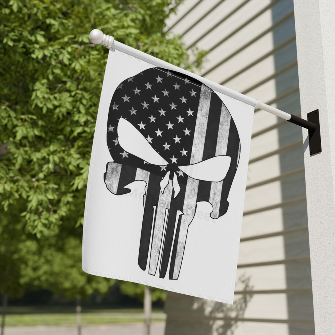 Garden & House Banner Punisher Skull Flag. Outdoor Flag. Yard Banner ...