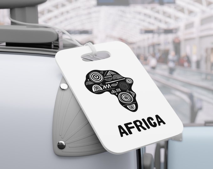 African Wax Print Fabric Luggage Tags for Suitcase Backpack Going Away ...