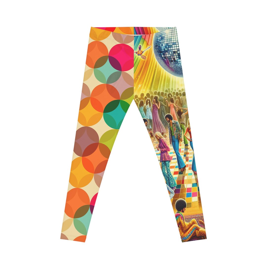 Bohemian Yoga Pants - 1970 Hippie Costume Party Leggings, Women's ...