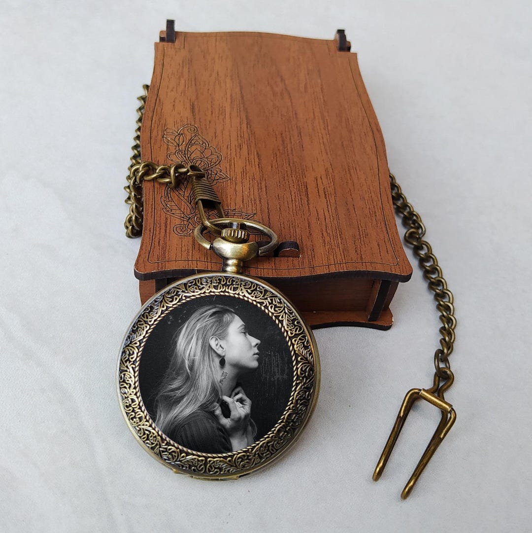 Custom Photo Pocket Watch - Personalized Pocket WATCH - Engraved Gift ...