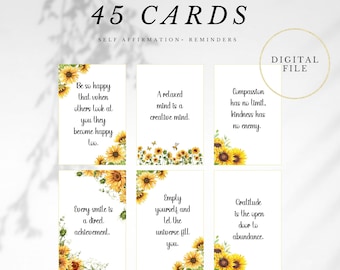 Affirmation Cards Digital Download, Mindfulness Affirmations Deck ...