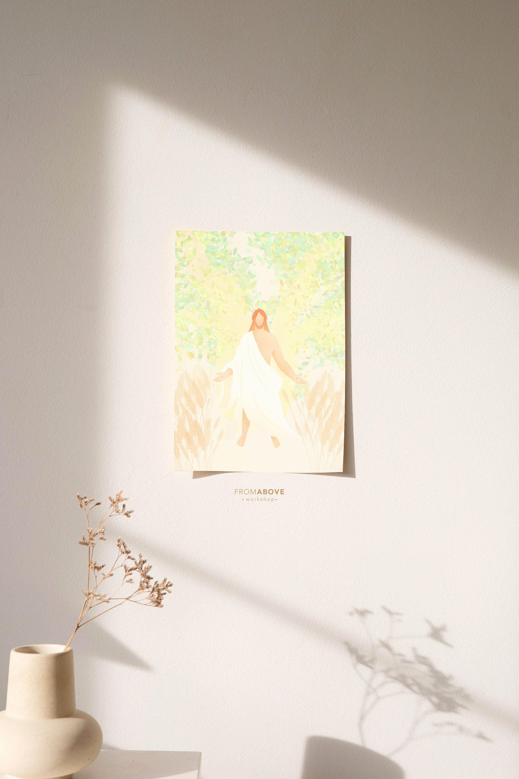 Jesus Risen Modern Art Minimal Resurrection Art Modern Christian Gift ...