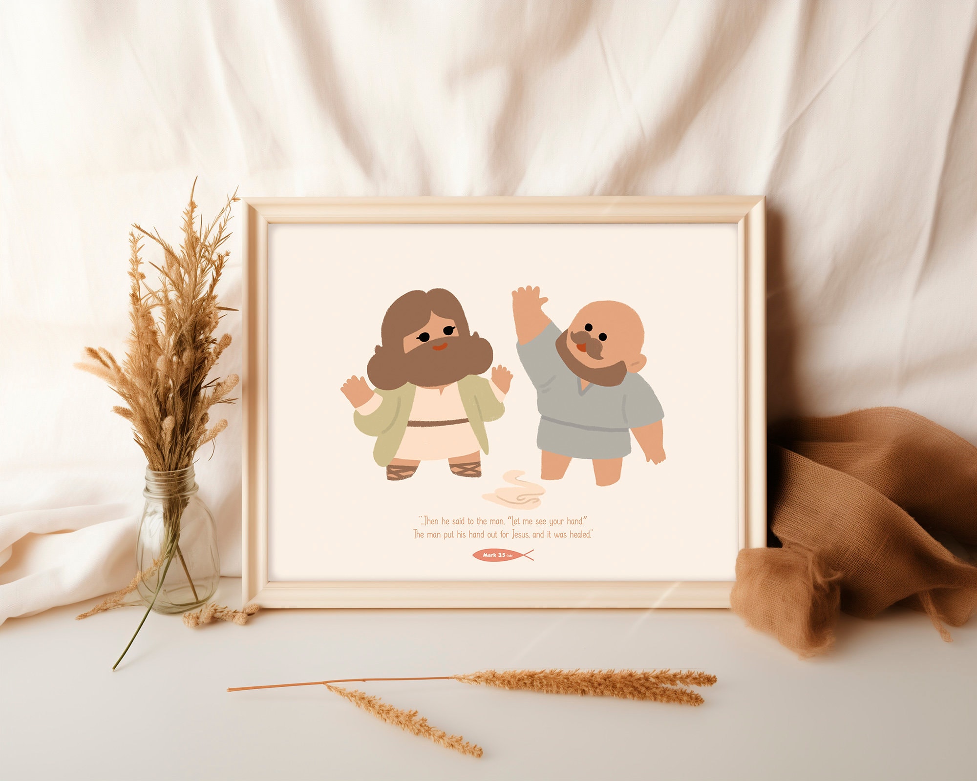 Jesus Heals Crippled Hand Mark Gospel Christian Gift Bible - Etsy