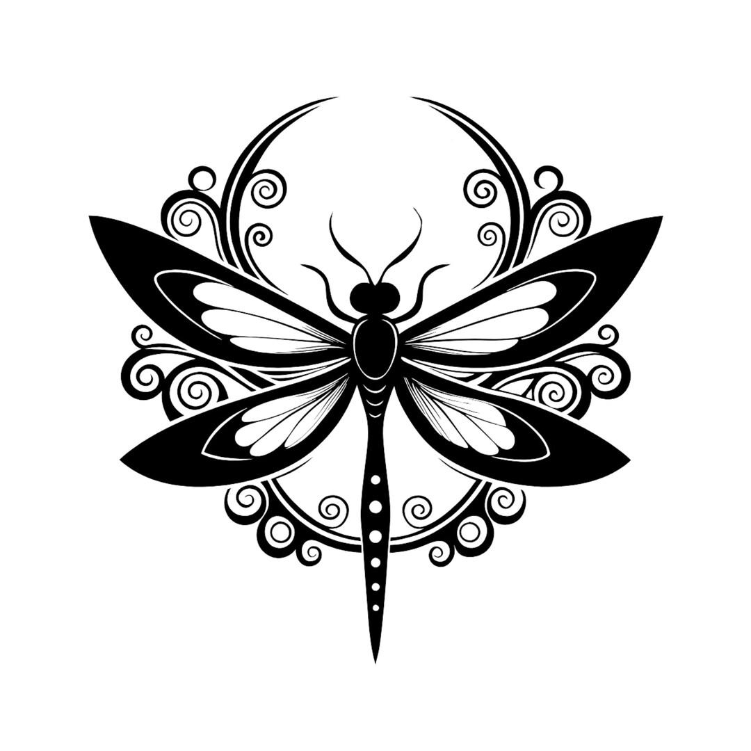 Whimsical Dragonfly SVG, Dragonfly Silhouette,dragonfly Tattoo ...