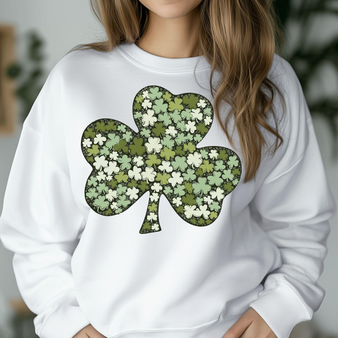 St Patricks Day Shamrock Clipart, Lucky Clover PNG (digital Download ...