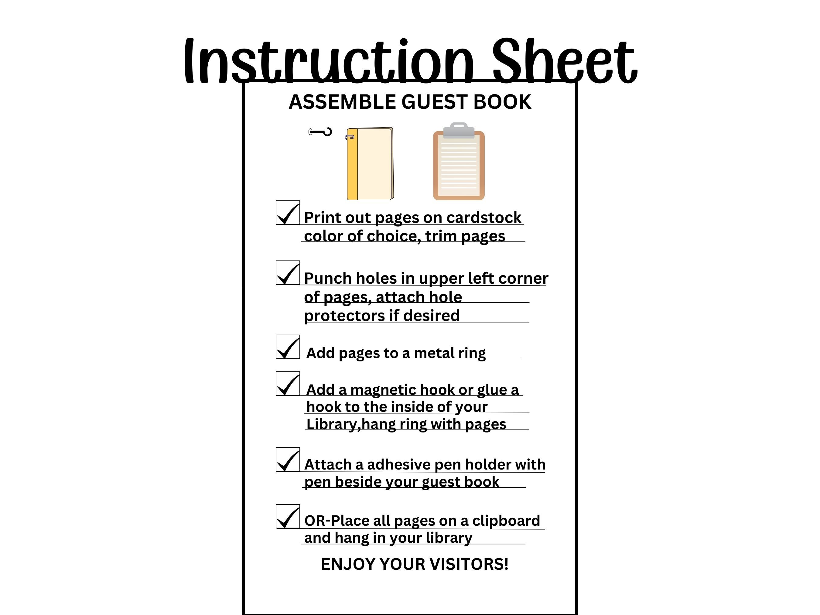 Little Free Library Printable Sign in Sheets, Little Free Library Guest ...