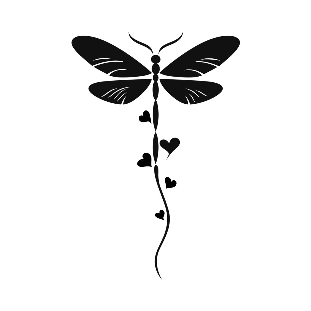 Romantic Dragonfly SVG PNG, Valentine Dragonfly Clipart, Love Dragonfly ...