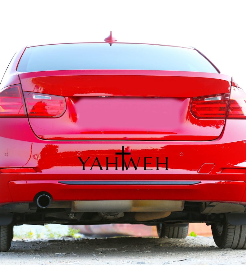Christian Car Mirror Decal, Yahweh Lord Reminder, Car Sticker - Etsy