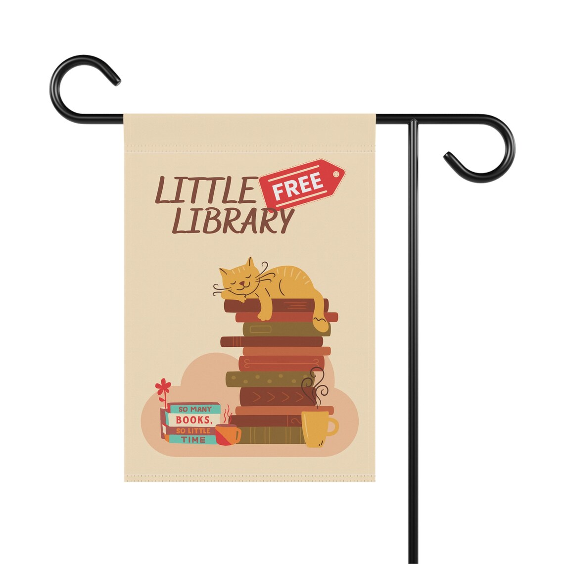 Little Free Library Flag,free Little Library Yard Flag,library Garden ...