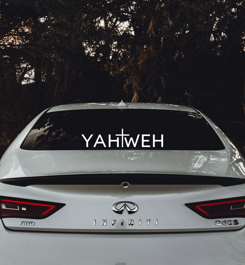 Christian Car Mirror Decal, Yahweh Lord Reminder, Car Sticker - Etsy
