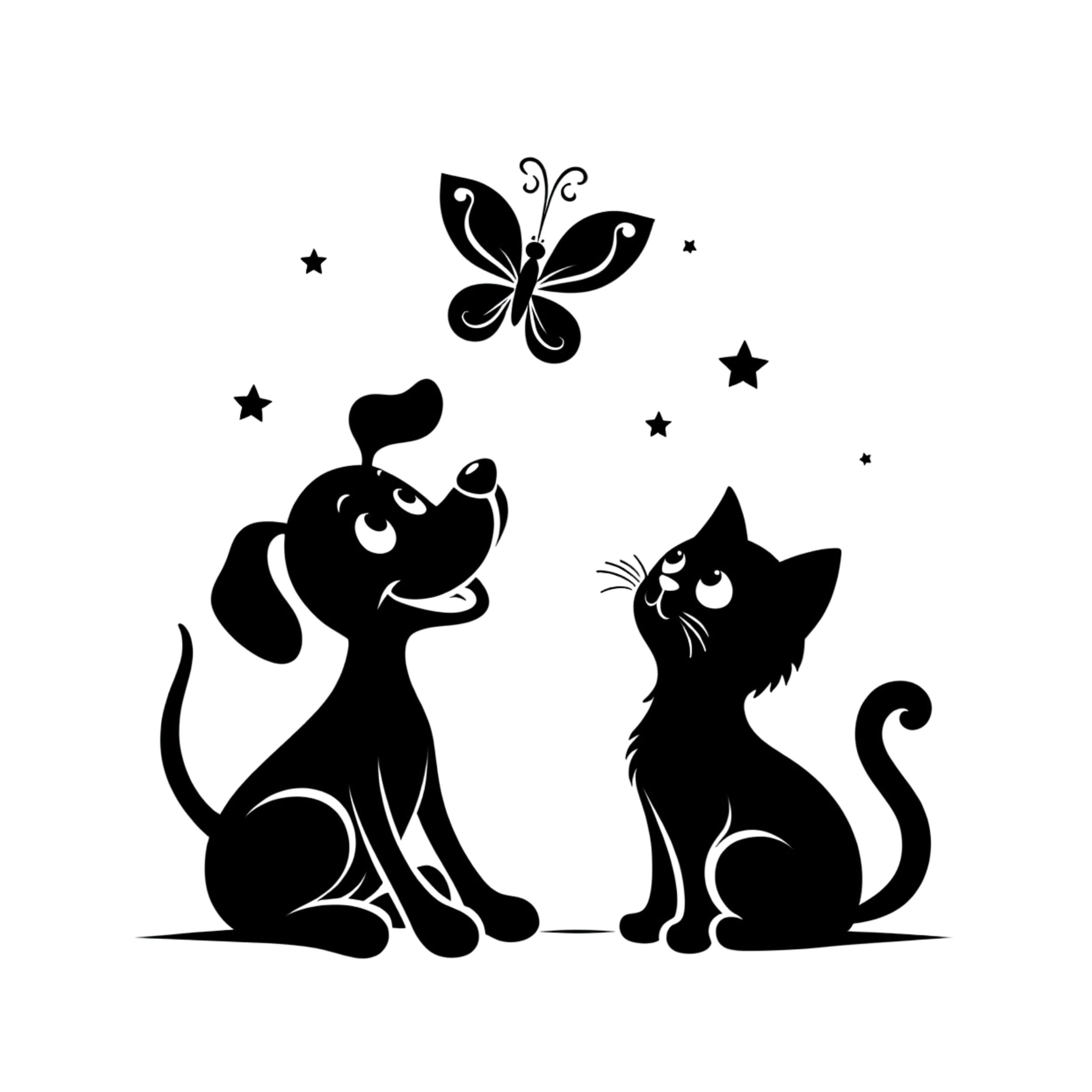 Cute Dog and Cat SVG PNG, Cat and Dog Buddy SVG, Pet Lovers Svg,png ...