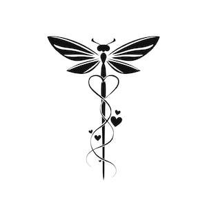 Valentine Dragonfly Digital Download, Romantic Dragonfly Clipart ...