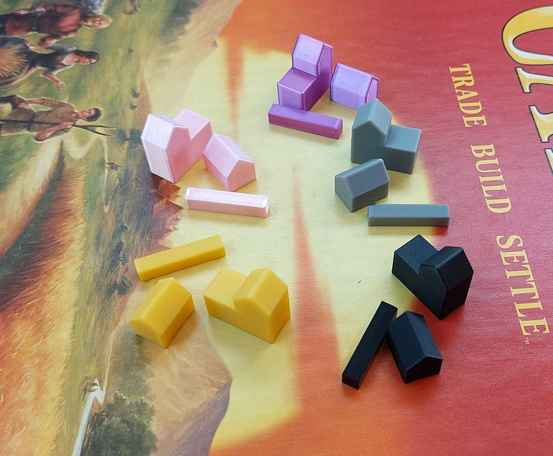 Catan Board Game Replacement Player Token Pieces, 15 Colors Choices - Etsy