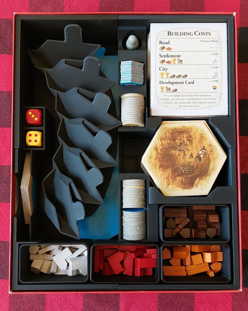 Catan Board Game Box Insert Organizer for 4th and 5th Editions 6-player ...