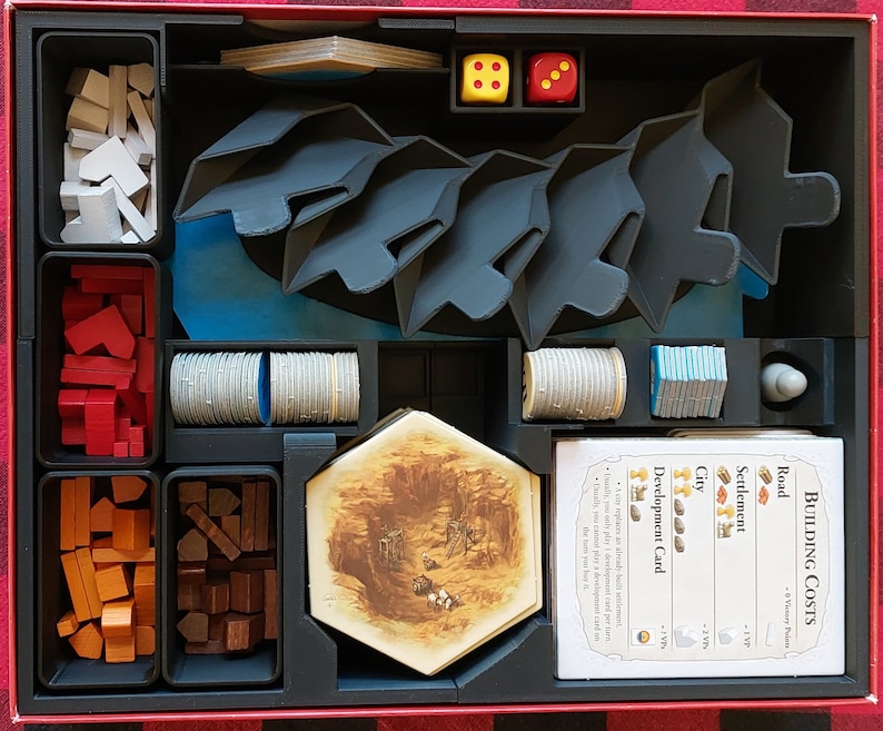 Catan Board Game Box Insert Organizer for 4th and 5th Editions 6-player ...