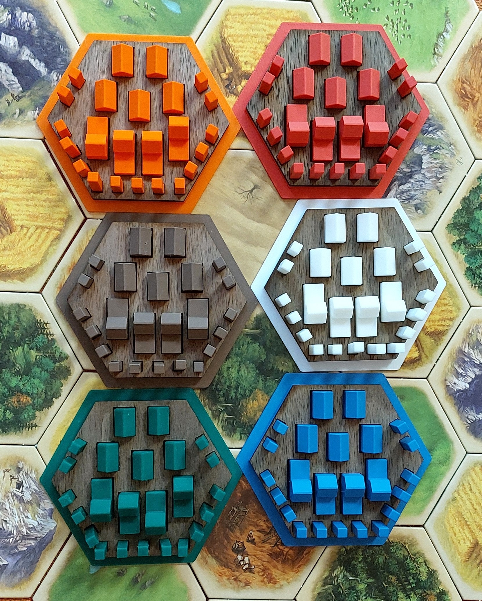 Catan Board Game Replacement Player Token Pieces, 15 Colors Choices - Etsy