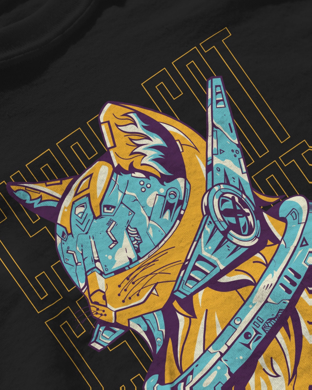 NFT Cyber Cat Tee | Wearable Art for Digital Enthusiasts - Etsy