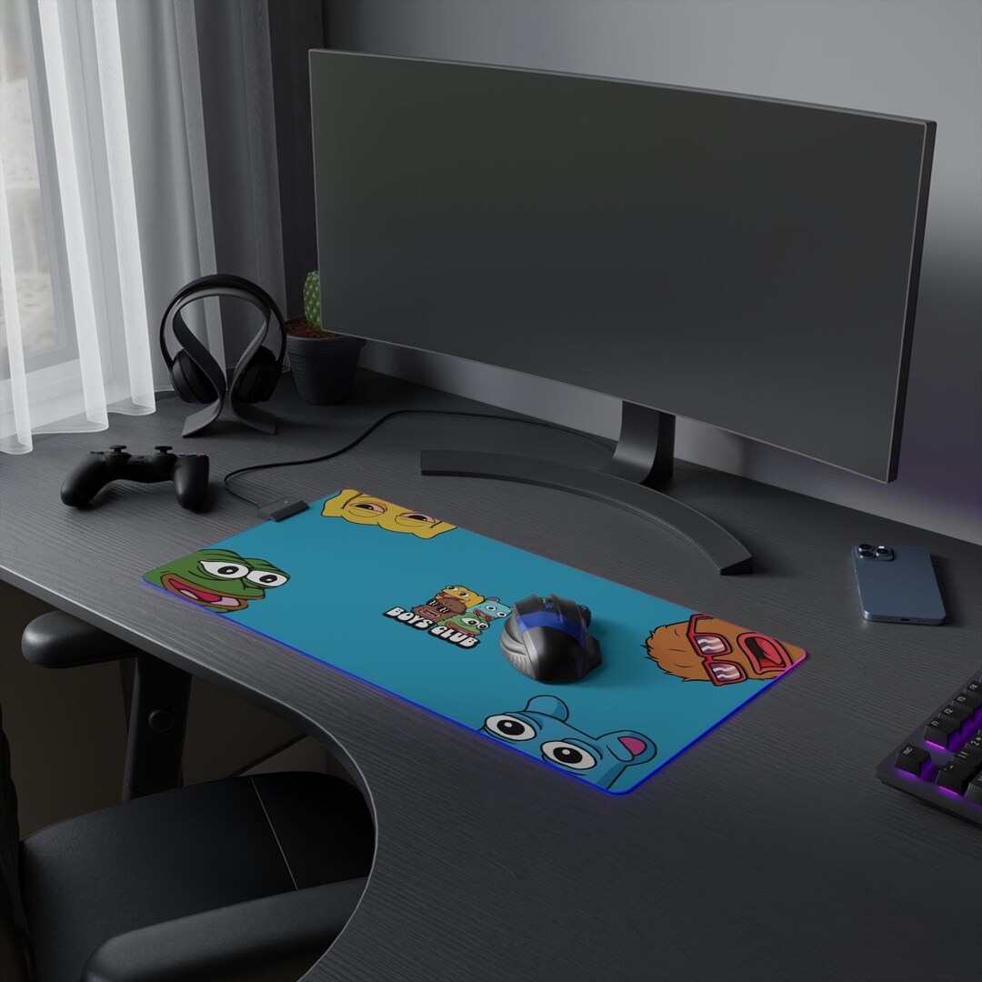 LED Gaming Mouse Pad With Boys Club - Featuring Brett, Pepe, Andy, and ...