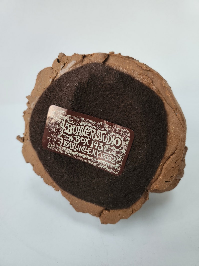 Vintage Buhner Studio Clay Owl Figurine, Handmade Quirky Bird Sculpture ...