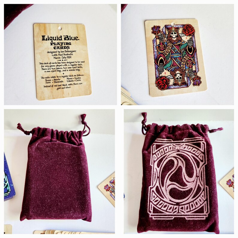 Vintage Liquid Blue Playing Cards Grateful Dead Poker Deck by Ian ...