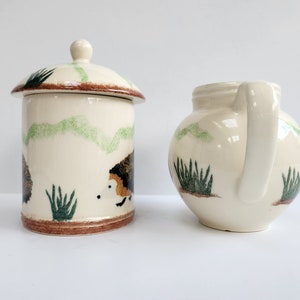 Jane and Stephen Baughan Pottery Hedgehogs Creamer Pitcher and Lidded ...