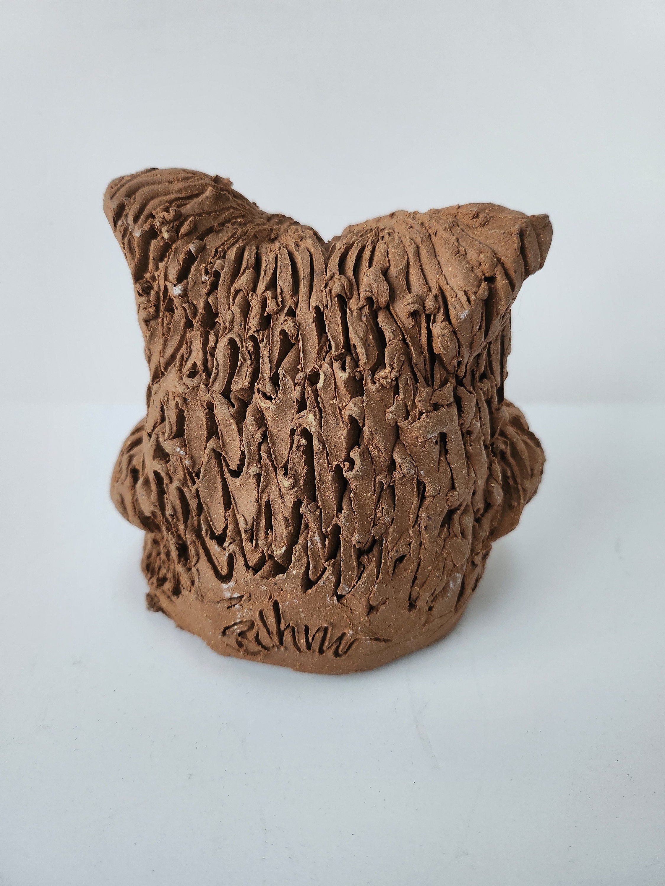 Vintage Buhner Studio Clay Owl Figurine, Handmade Quirky Bird Sculpture ...