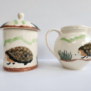 Jane and Stephen Baughan Pottery Hedgehogs Creamer Pitcher and Lidded ...