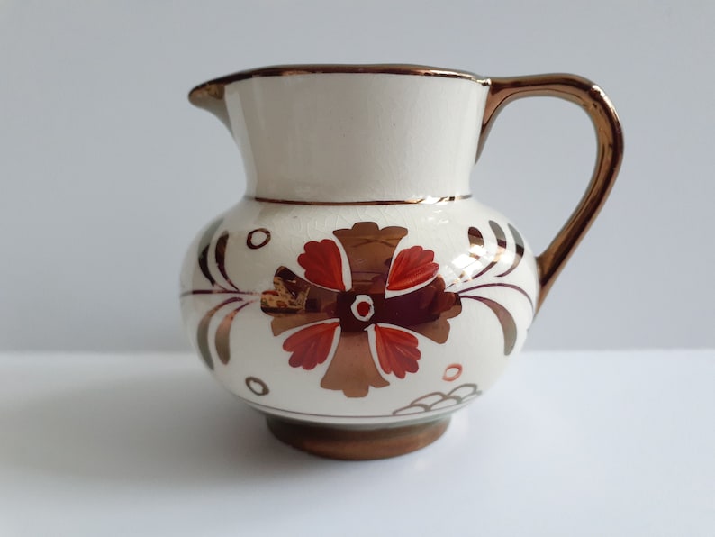 Old Castle English Lusterware Creamer Lustreware Pitcher Patonce Cross ...