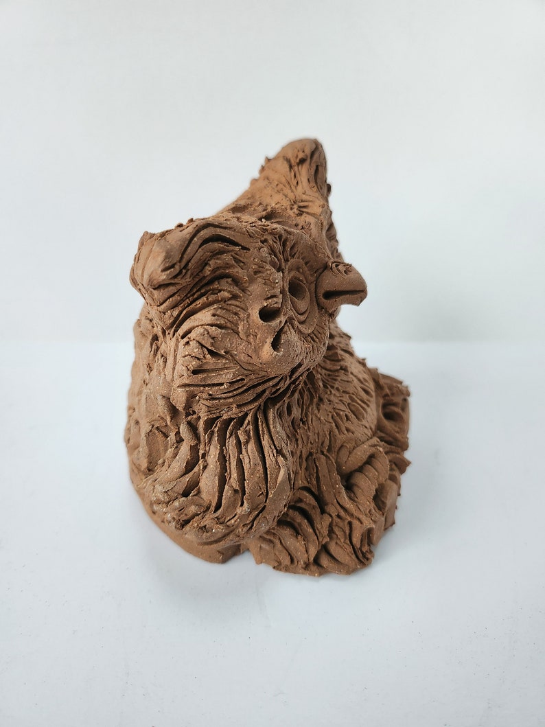 Vintage Buhner Studio Clay Owl Figurine, Handmade Quirky Bird Sculpture ...