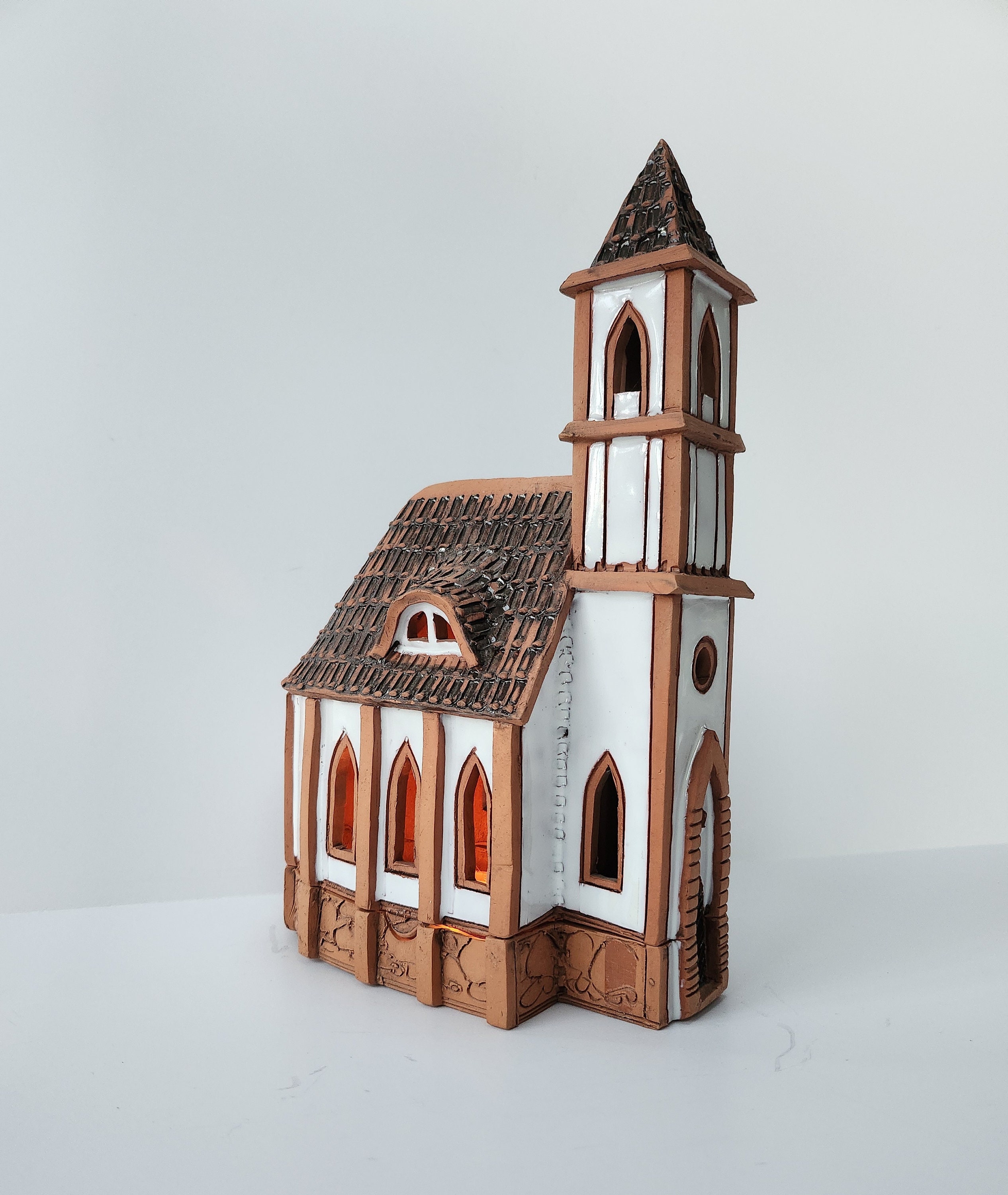 Lithuanian Candle House, Miniature Building, Handmade Clay Pottery ...