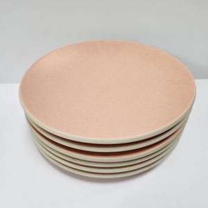 Vintage Sasaki Pink Snack Plates, Set of 6, Japanese Colorstone Salad ...