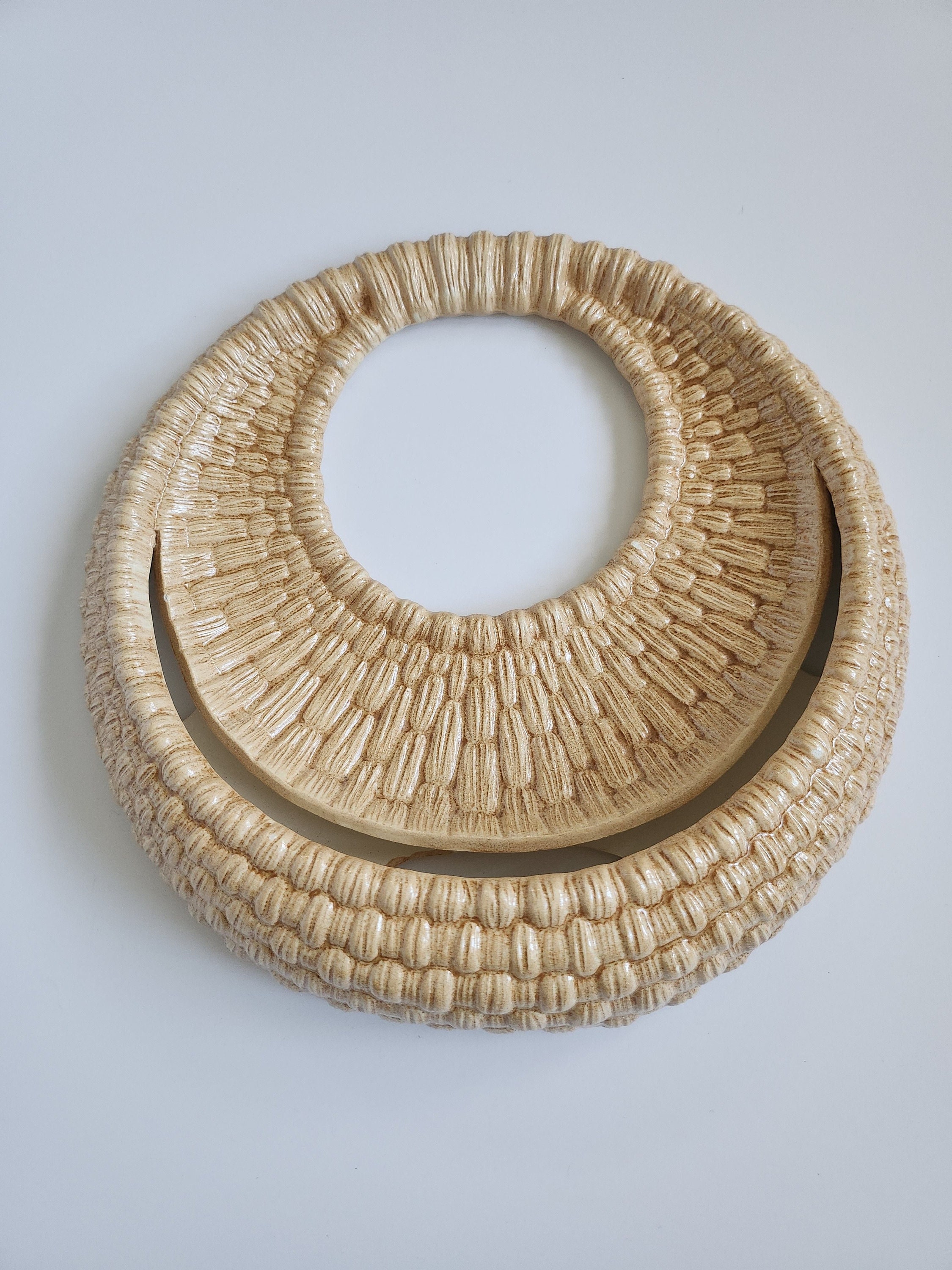 Vintage Ceramic Weave Wall Pocket Decor - Etsy