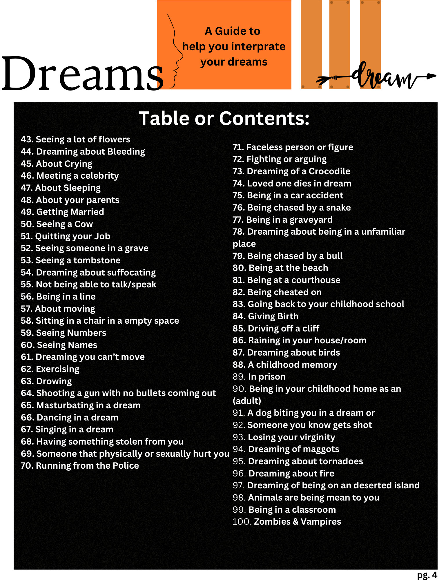 Dream Interpretations Guide by Sana (ON SALE) - Etsy