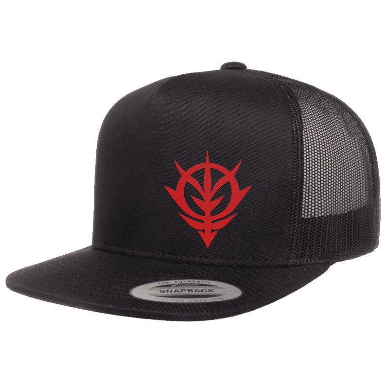 Zeon Logo Symbol Emblem Mobile Suit Gundam Anime Flat Bill Mesh Back ...
