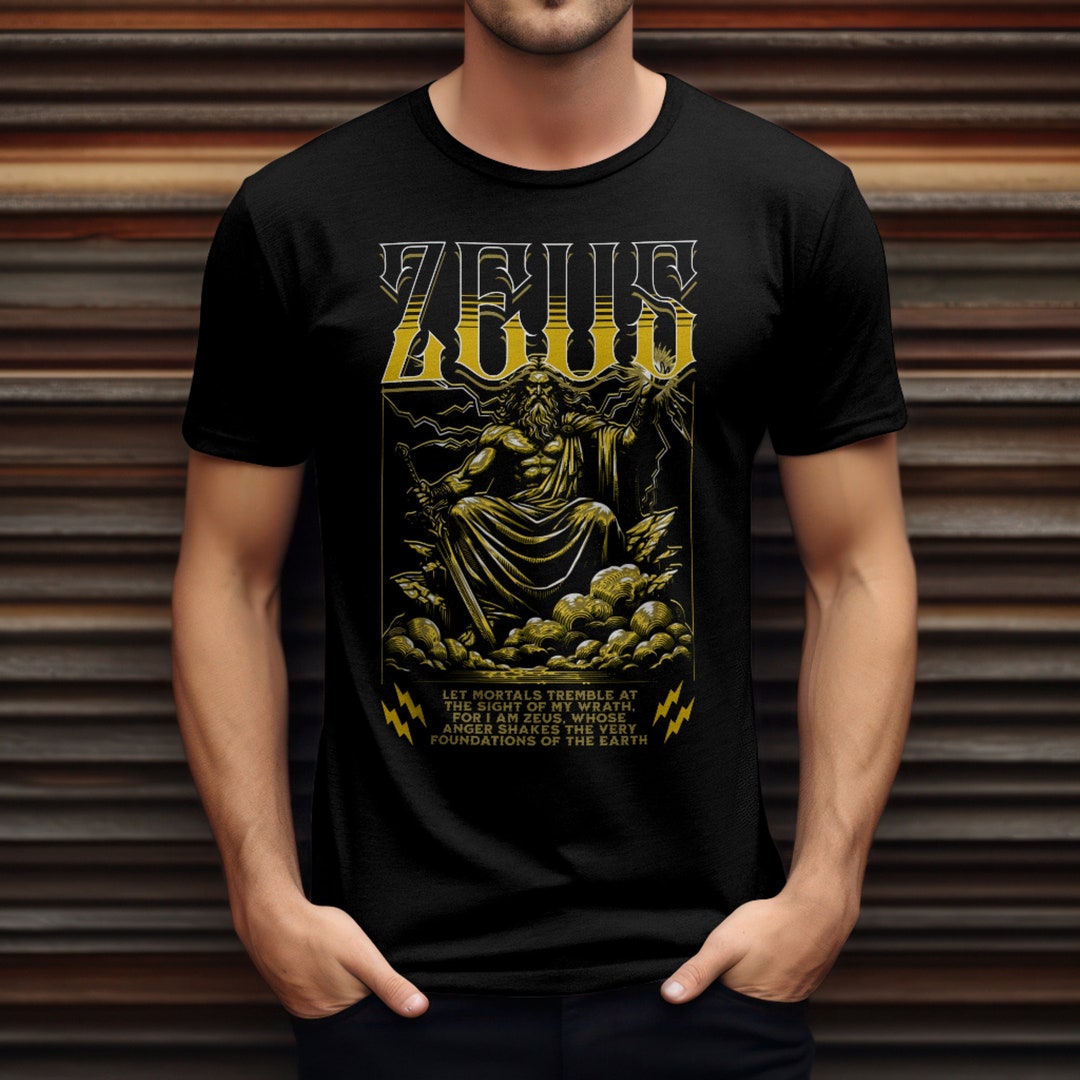 Zeus Greek God of Thunder Olympus Ancient Greek Mythology Graphic Art T ...