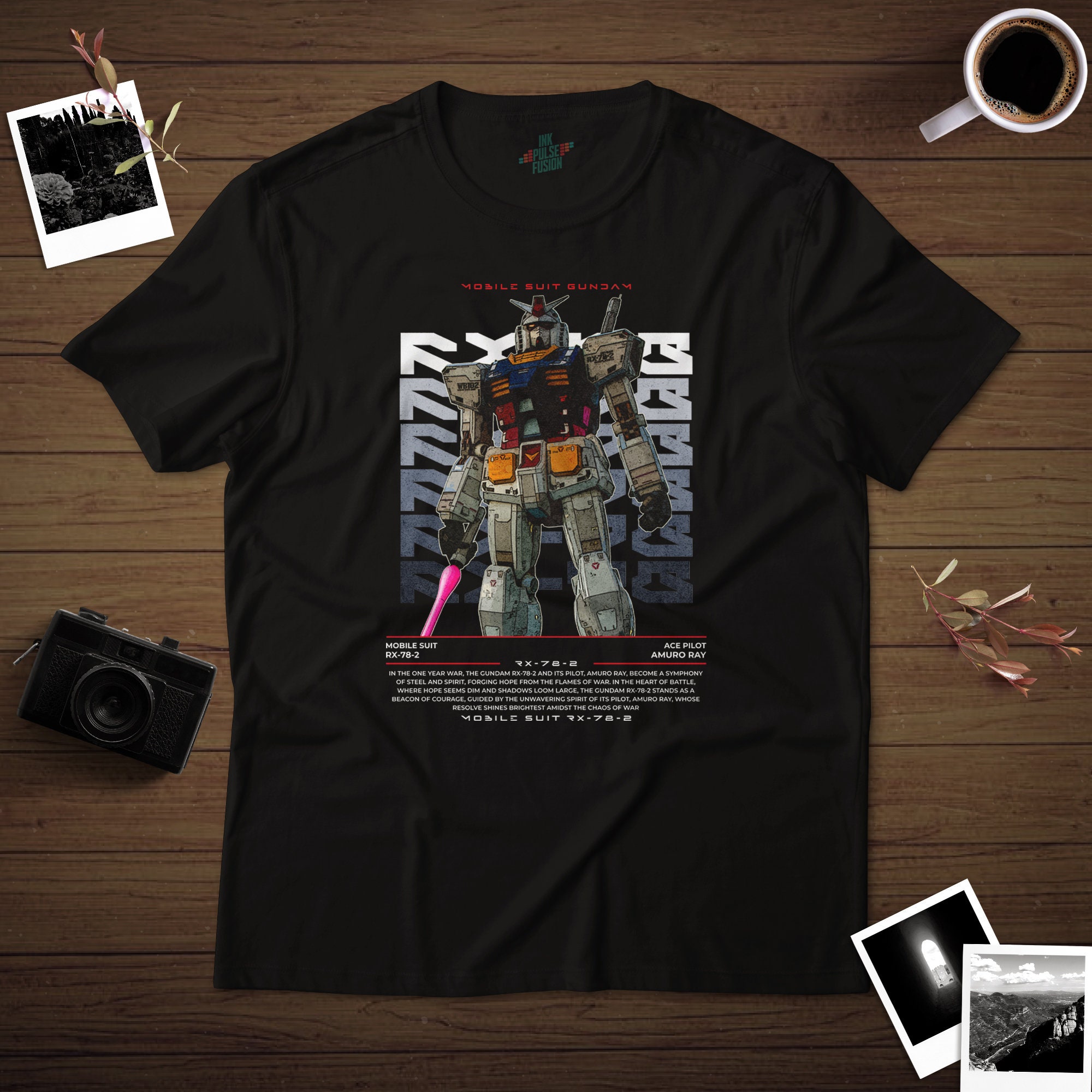 RX-78-2 Mobile Suit Gundam Amuro Ray Pilot Anime Show Poster Style Tee ...