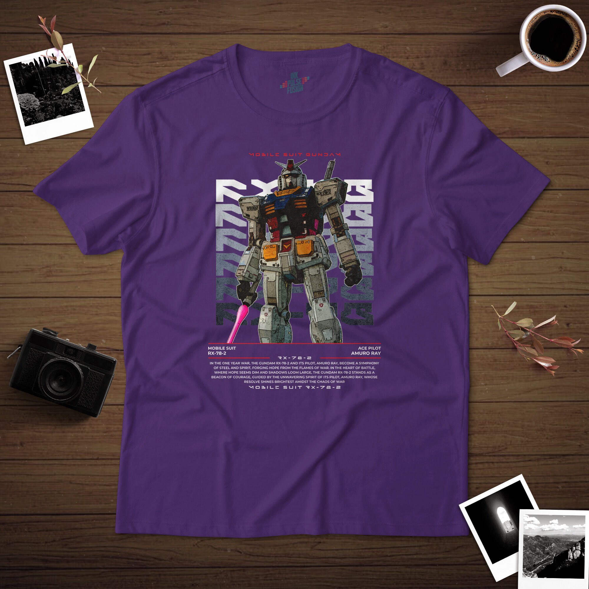 RX-78-2 Mobile Suit Gundam Amuro Ray Pilot Anime Show Poster Style Tee ...