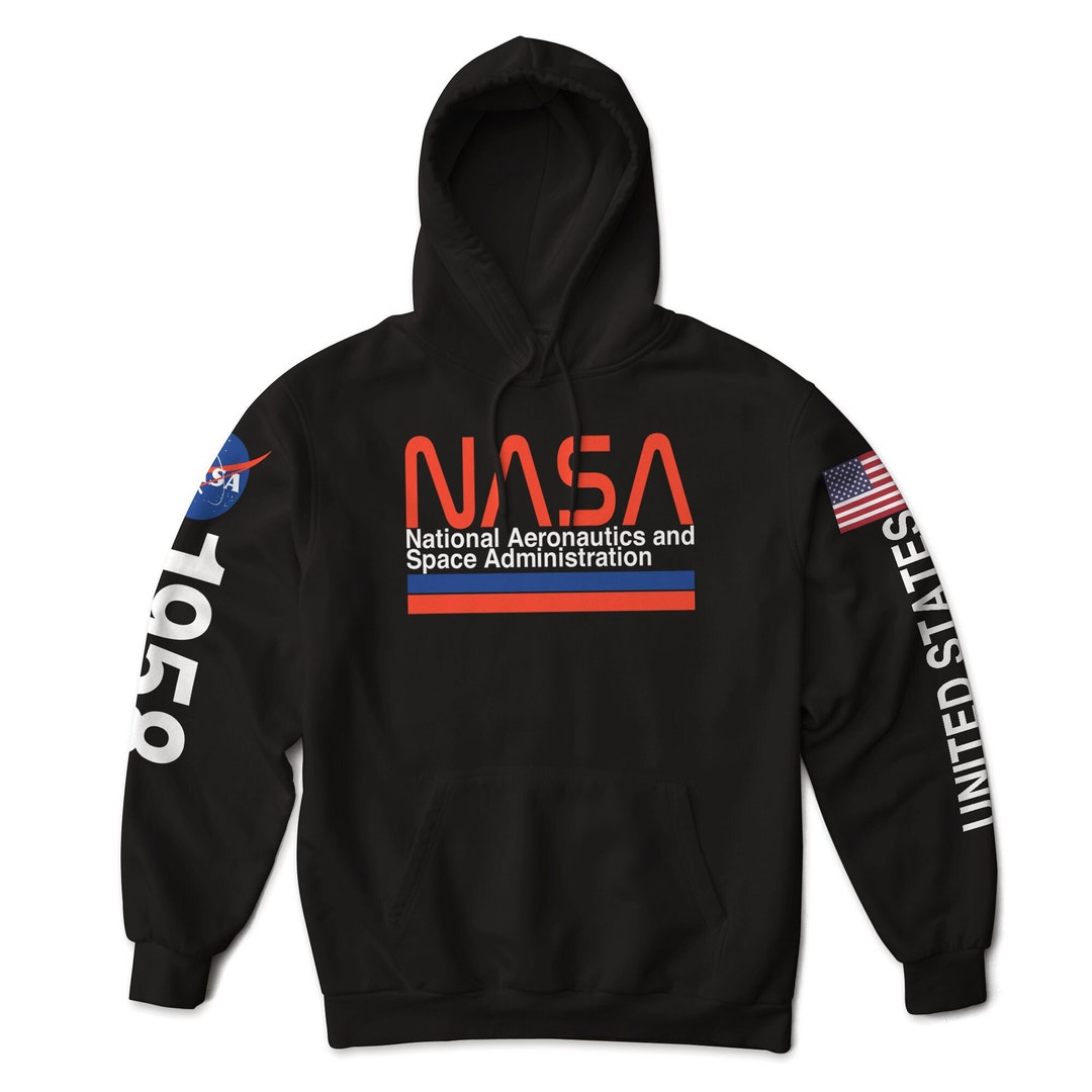 NASA With United States Flag and Meatball Logo 1958 Sleeve Graphic ...