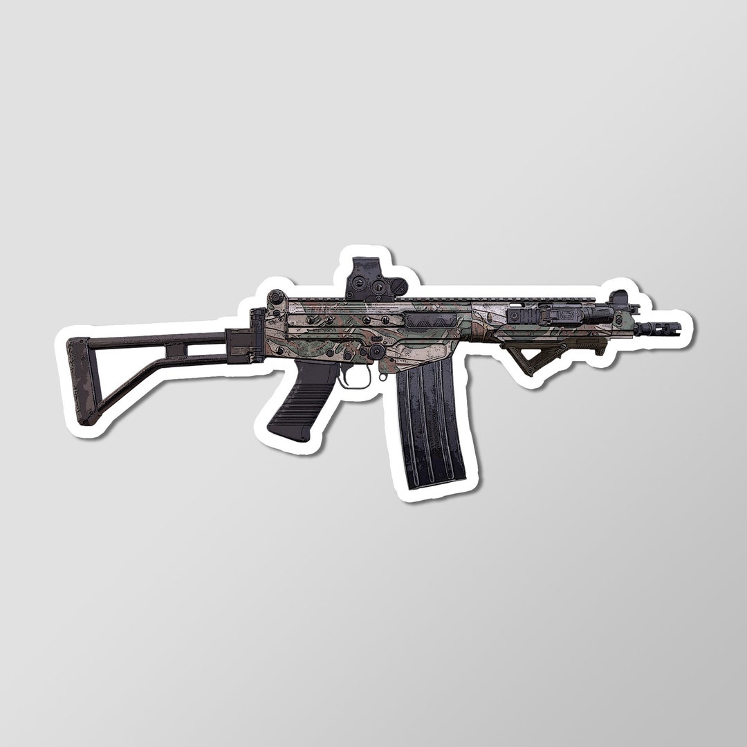 FAL Battle Rifle Para, Brushstroke Camo Art Decal Glossy Vinyl ...