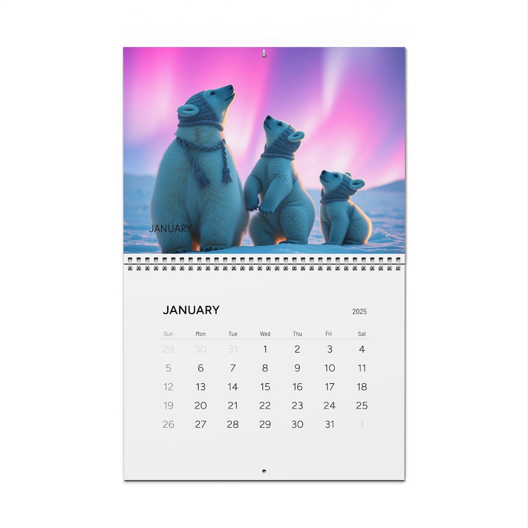 Animal Wall Calendar (2025) - Vibrant Monthly Wildlife Scenes, Cute ...