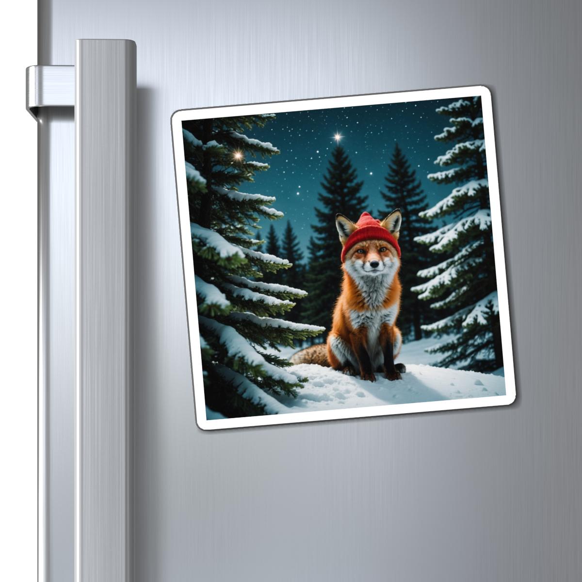 Magnets - Whimsical Fox Under the North Star, Cute Fridge Decor, Animal ...