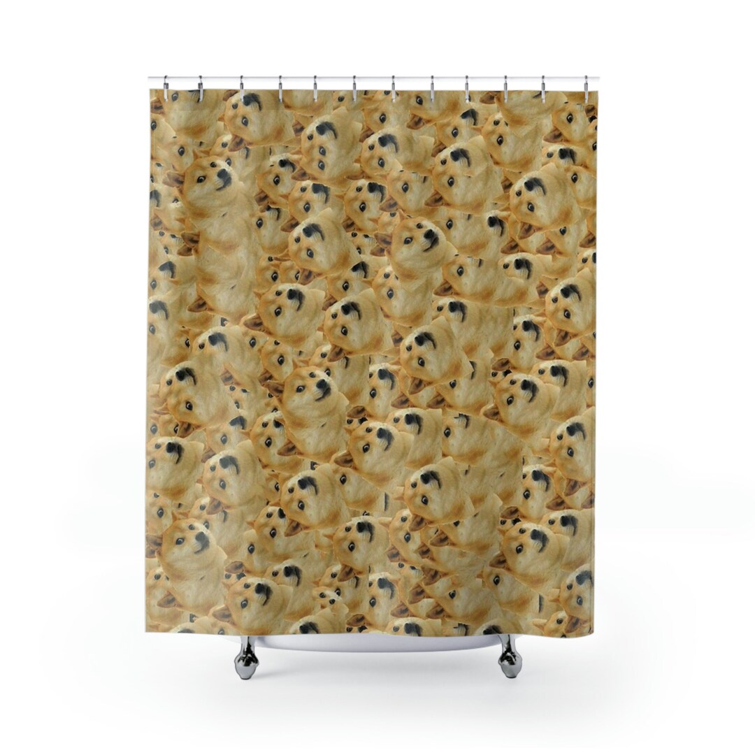 Doge Coin Elon Musk Window Shower Curtain Bathroom Home Décor - Etsy