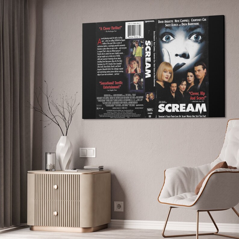 80s 90s Retro Scream VHS Cover Art Canvas Stretched - Etsy Australia