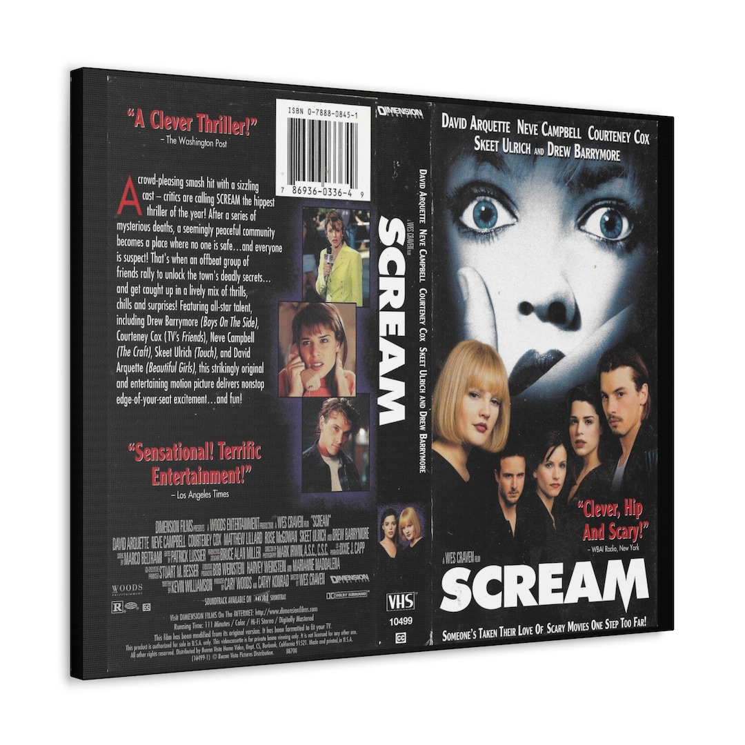 Custom Retro Gen X Scream VHS Cover Halloween Horror Décor Canvas ...