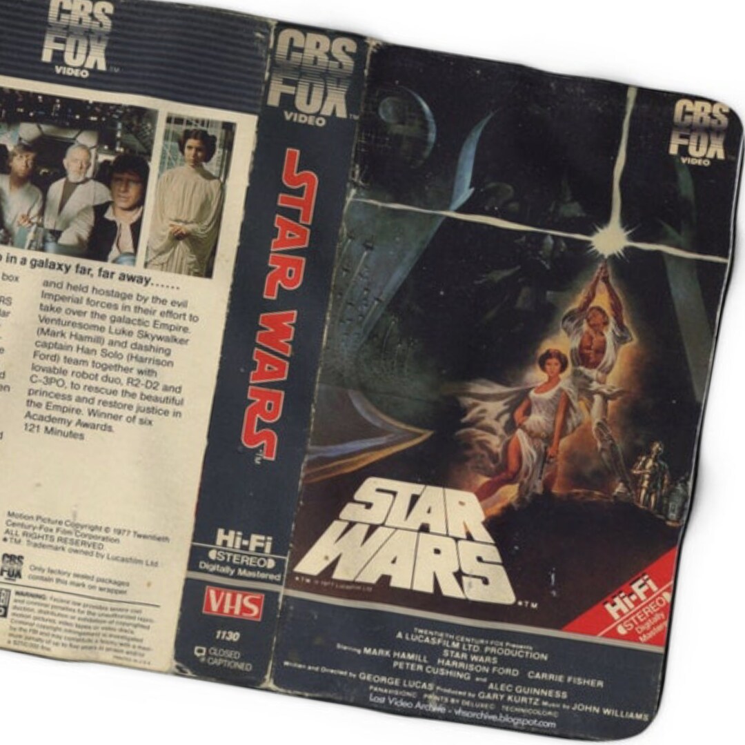70s 80s Star Wars A New Hope VHS Cover Sherpa Fleece Blanket 50x60 Gen ...