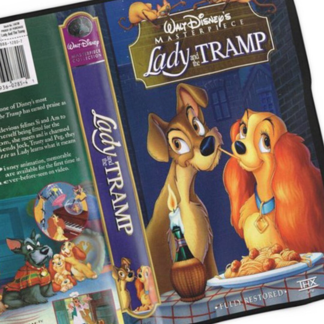 Custom Distressed Gen X 80s Retro Lady and the Tramp VHS Cover XL ...