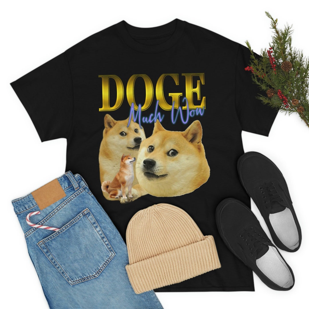 Much Wow - 90s Retro Style Doge Tribute Shirt With Vintage Graphics - 3 ...