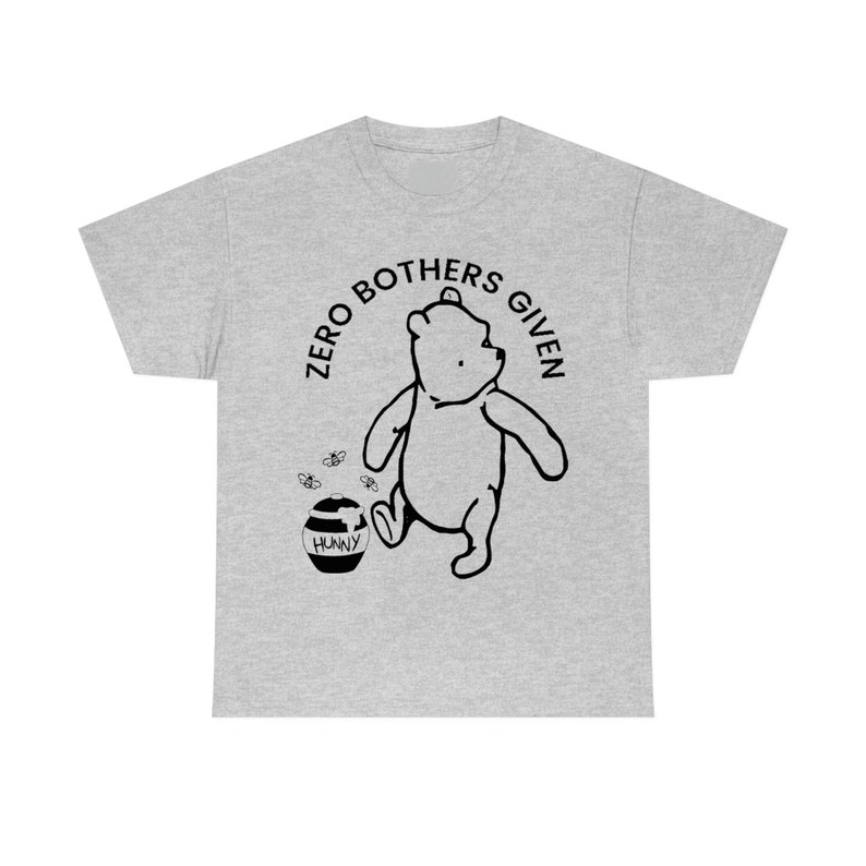 Winnie Pooh Bear Zero Bothers Given T Shirt Retro Nostalgia - Etsy