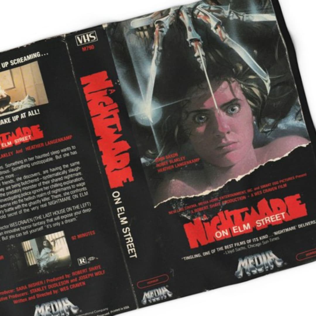 Freddy Krueger 80s Retro Nightmare on Elm Street VHS Cover Sherpa ...